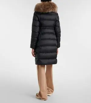 Moncler Boedic Shearling-trimmed Down Coat