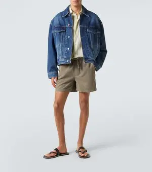 FRAME Canvas Shorts Military Khaki