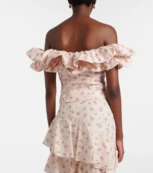 MARKARIAN Dalia Floral Off-the-shoulder Top