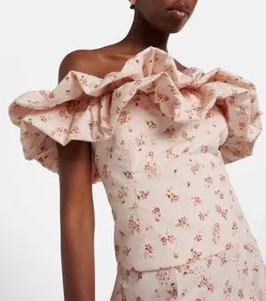 MARKARIAN Dalia Floral Off-the-shoulder Top