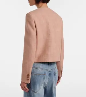 BLAZÉ MILANO Shamo Cotton-blend Jacket - Pink