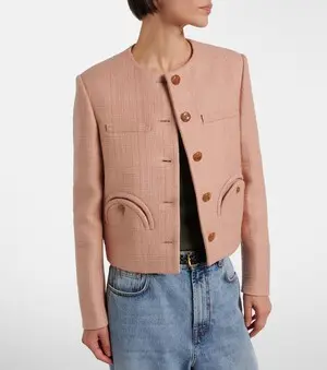 BLAZÉ MILANO Shamo Cotton-blend Jacket - Pink