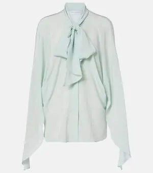 Stella Mccartney Tie Detailed Blouses