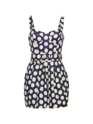 Cara Cara Etna Polka-dot Linen Mini Dress