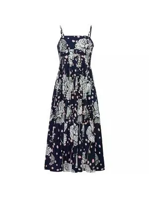 Cara Cara Sea Island Pleated Midi Dress