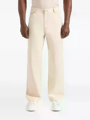 Manière De Voir Maniere De Voir Cream Relaxed Fit Denim Jeans