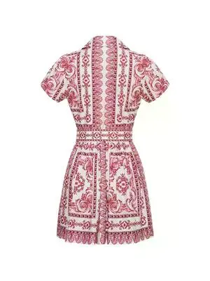 Cara Cara Noela Scarf-print Cotton Mini Dress