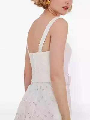 Cara Cara Calypso Eyelet Bustier Midi Dress