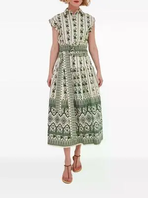 Cara Cara Jiya Floral-print Tiered Midi Skirt