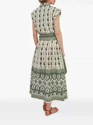 Cara Cara Jiya Floral-print Tiered Midi Skirt