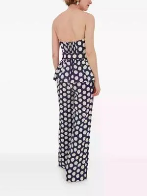 Cara Cara Sunflower Polka-dot Linen Trousers