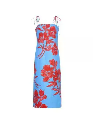 Cara Cara Chelsea Floral Print Midi Dress - Blue