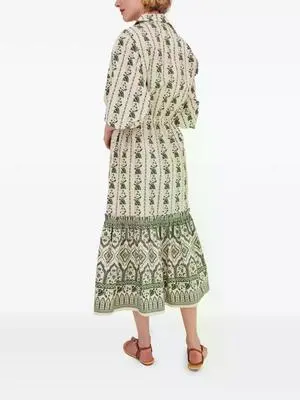 Cara Cara Hutton Tile-print Midi Dress