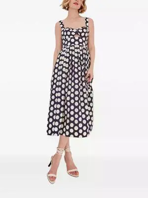 Cara Cara Clover Polka-dot Midi Dress