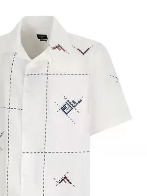 Fendi Embroidered Linen Shirt