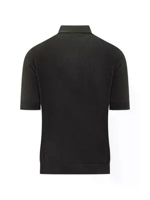 FILIPPO DE LAURENTIIS Short-sleeve Silk Polo Shirt