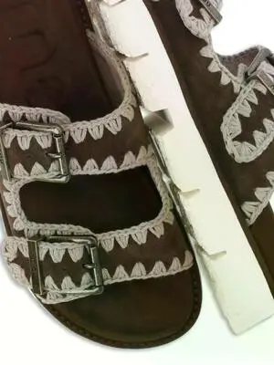 Mou Crochet-trim Buckle-strap Sandals