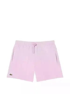 Lacoste Logo Patch Swim Shorts - Pink