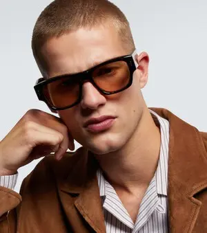 JACQUES MARIE MAGE Dino Square Sunglasses - Brown