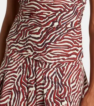 Proenza Schouler Maisy Printed Cotton-blend Tube Top - Red