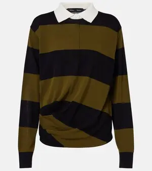 PROENZA SCHOULER Proenza Schouler Corinna Striped Cotton Polo Shirt