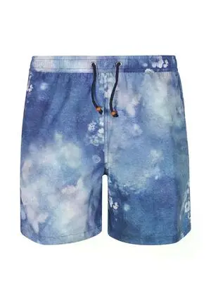 ESCAPISTA Floral Print Swim Shorts - Blue