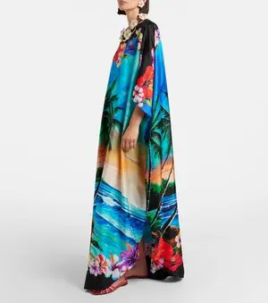Dolce & Gabbana Printed Silk Kaftan