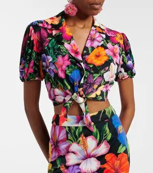 Dolce & Gabbana Floral Print Cropped Top