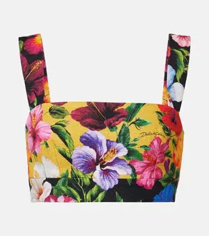 Dolce & Gabbana Floral Crop Top - Multicoloured