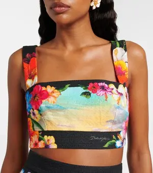 Dolce & Gabbana Printed Crop Top