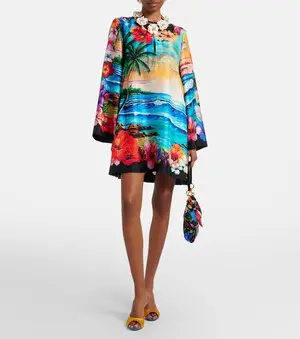 Dolce & Gabbana Printed Silk Kaftan