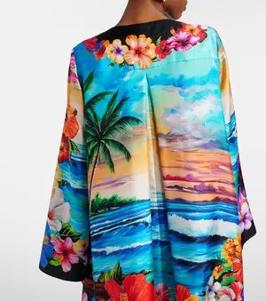 Dolce & Gabbana Printed Silk Kaftan