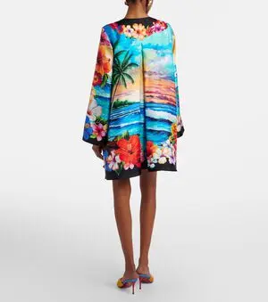 Dolce & Gabbana Printed Silk Kaftan