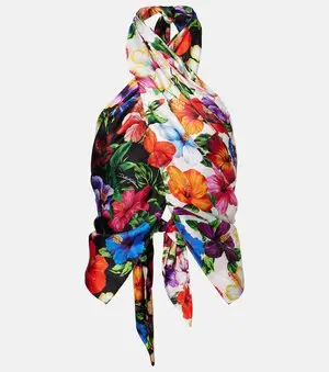 Dolce & Gabbana Floral Print Silk Top