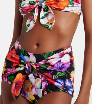 Dolce & Gabbana Bow-detail Floral Bikini