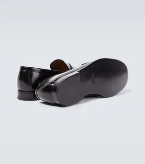 Prada Leather Loafers - Black
