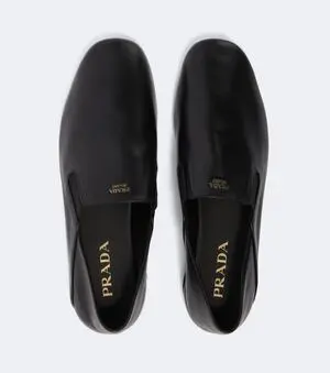 Prada Leather Loafers - Black
