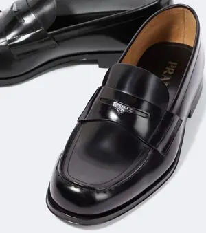 Prada Leather Loafers - Black