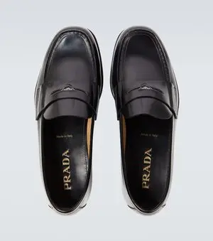 Prada Leather Loafers - Black