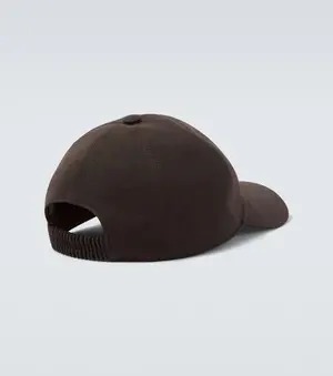 Zegna Embroidered Linen Baseball Cap - Brown