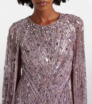 Jenny Packham Elio Embellished Gown - Pink