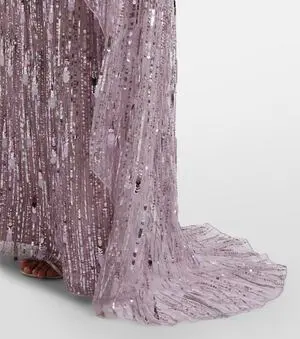 Jenny Packham Elio Embellished Gown - Pink