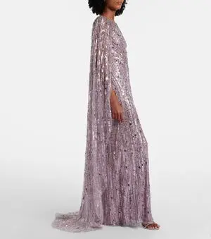 Jenny Packham Elio Embellished Gown - Pink