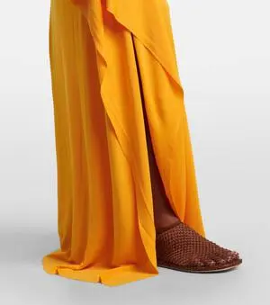 Christopher Esber Embellished Gathered Jersey Maxi Skirt