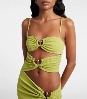 Christopher Esber Orbit Cotton-blend Midi Dress