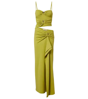 Christopher Esber Orbit Cotton-blend Midi Dress - Green