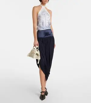 FERRAGAMO Laser-cut Leather Top-handle Bag - White