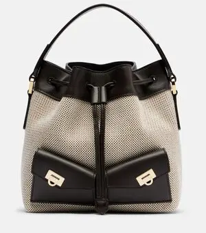 FERRAGAMO Mini Bucket Bag - Brown