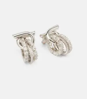 FERRAGAMO Gancini Crystal-embellished Drop Earrings