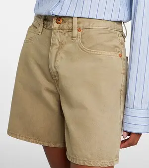 SLVRLAKE Walker Denim Shorts In Driftwood - Green